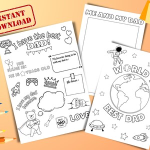 Father's Day Printable,daddy Craft Activity,all About Dad Gift Dad ...