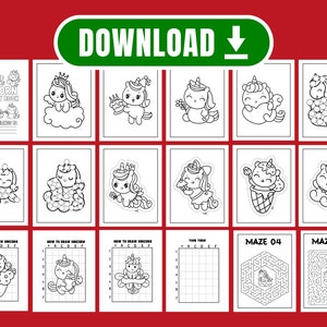 Unicorn Activity Pages, Unicorn Activity Book, Unicorn Coloring Sheets ...