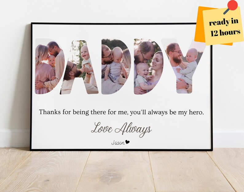 DADDY Photo Collage,father's Day Craft for Kids,gift for Dad ...
