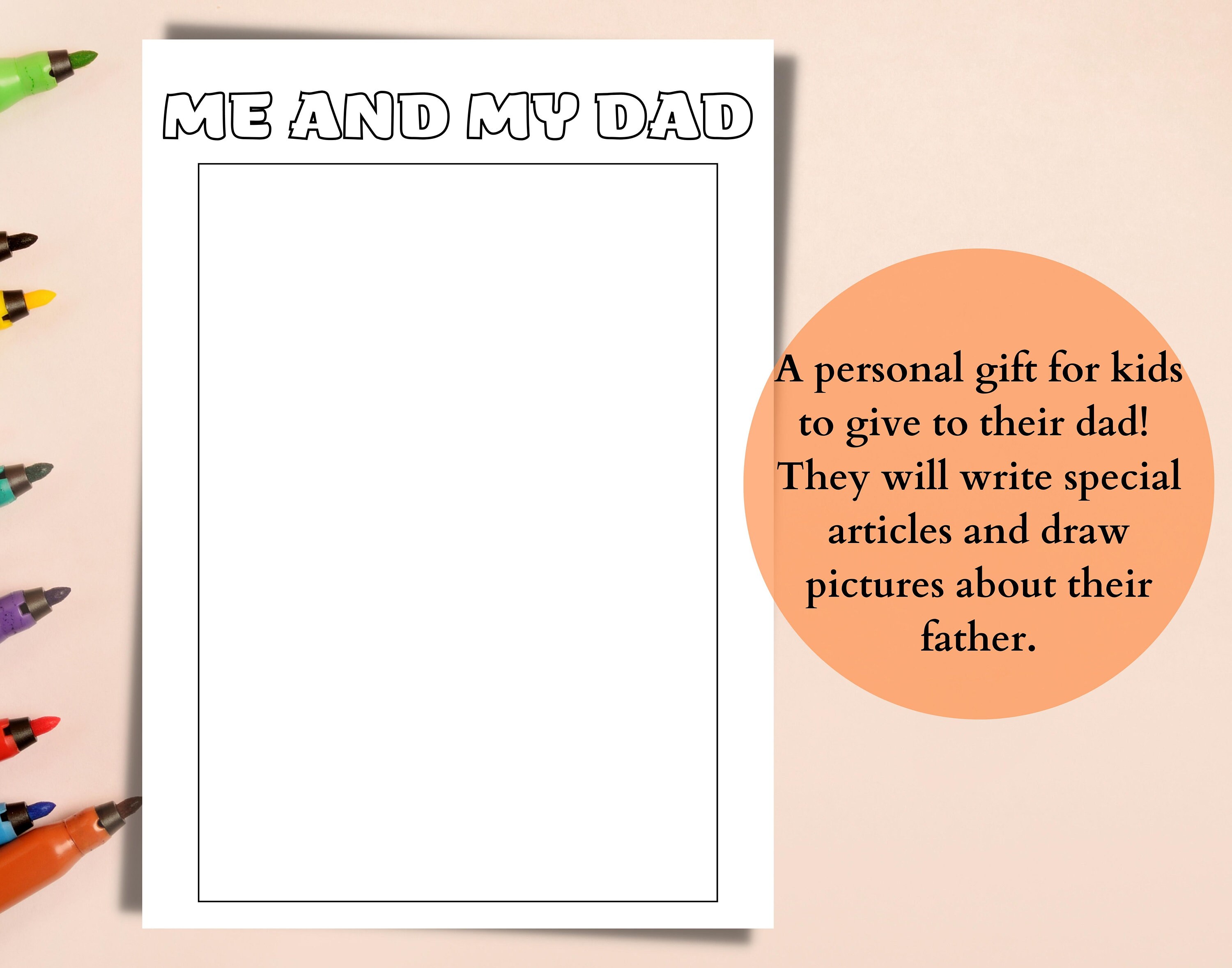 Father's Day Printable,daddy Craft Activity,all About Dad Gift Dad ...