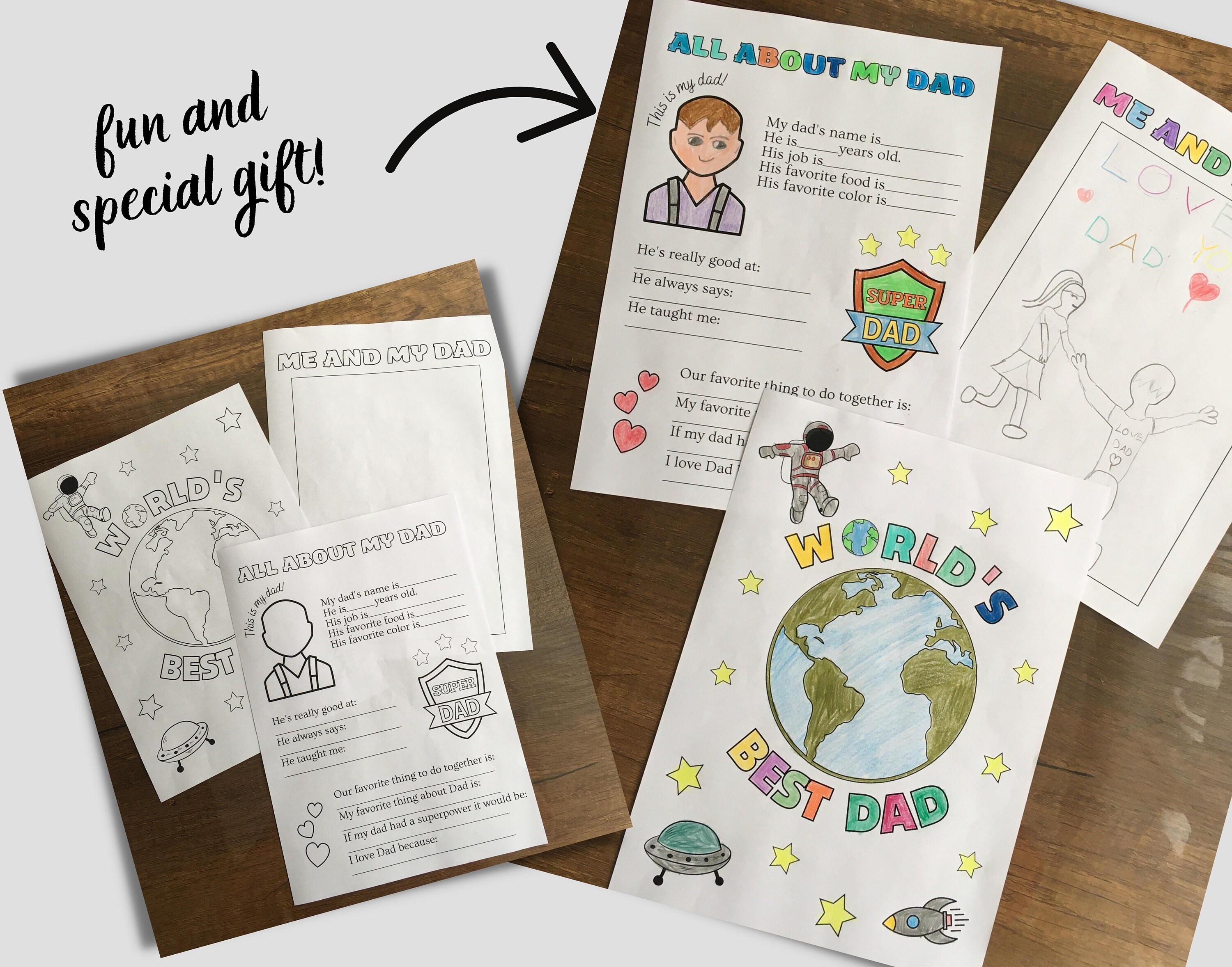 Fathers Day Printable Coloring Page,all About My Dad Printable,father's ...