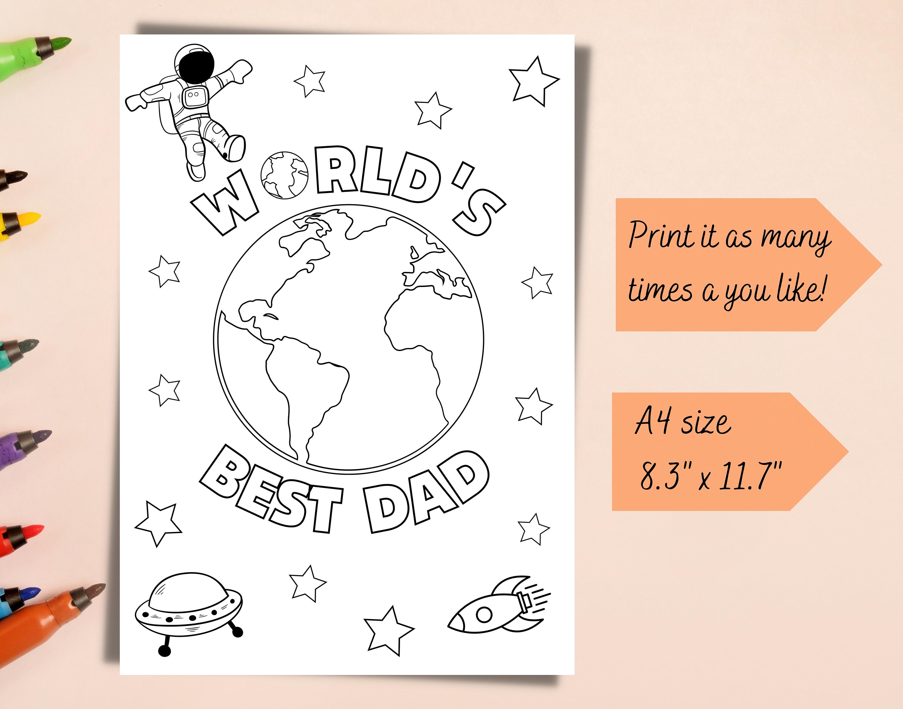 Father's Day Printable,daddy Craft Activity,all About Dad Gift Dad ...