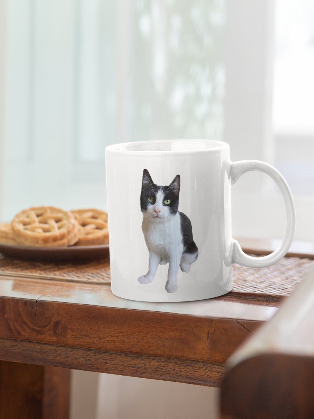 White Tuxedo Cat Mug for Tuxedo Cat Lover Cute Cat Gift - Etsy