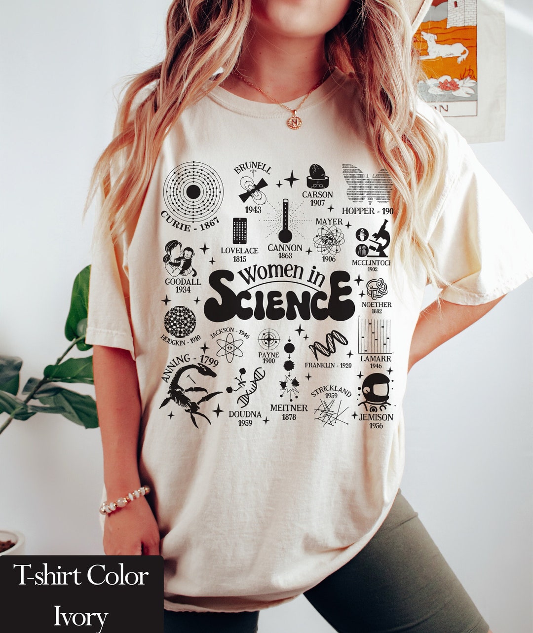 Comfort Colors Retro Woman in Science Shirt Preppy Aesthetic Shirt ...