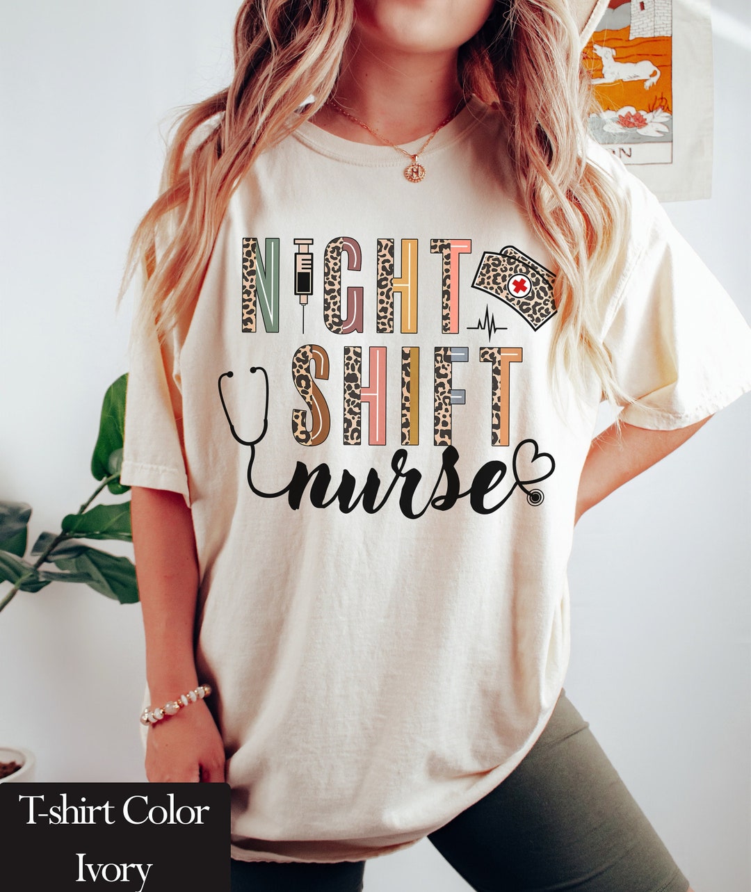 Night Shift Nurse Comfort Colors Shirt, Night Nurse Shirt, Nurse ...