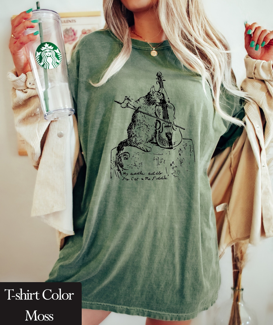 Cat Shirt | Cat Playing Violin Shirt | Cat Fiddle Shirt | Music Tee ...