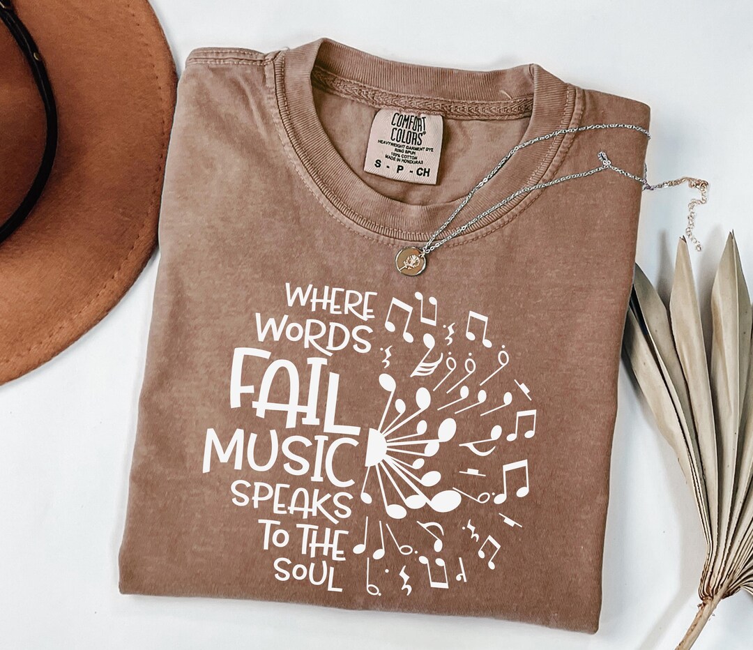 Vintage Style Music Speaks Shirt - Inspirational Musician Gift - Etsy