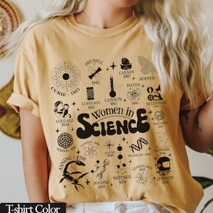 Comfort Colors Retro Woman in Science Shirt Preppy Aesthetic Shirt ...