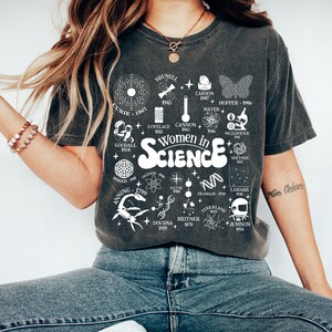 Comfort Colors Retro Woman in Science Shirt Preppy Aesthetic Shirt ...