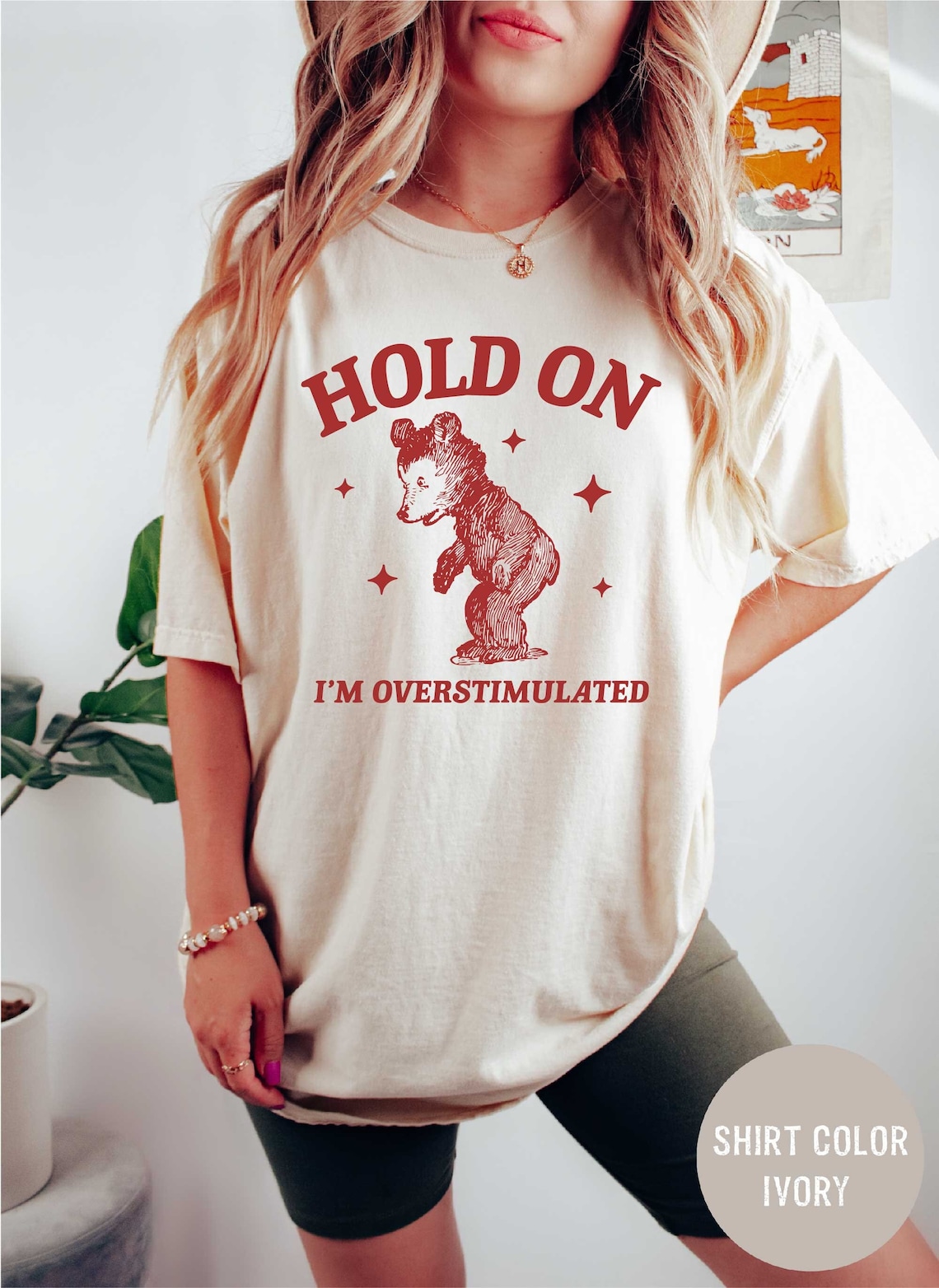 Comfort Colors Hold on Im Overstimulated T Shirt Funny Meme Tee Shirt ...