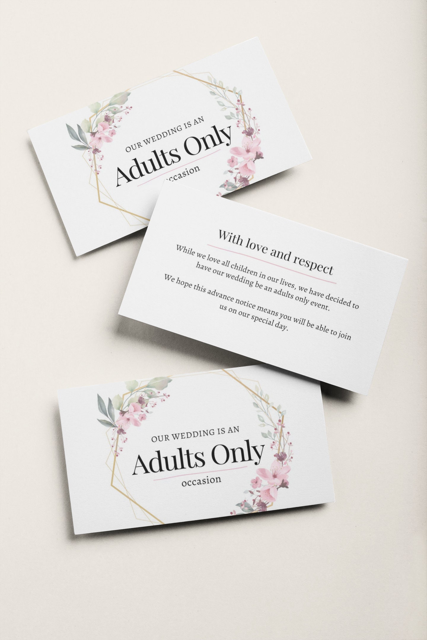 Printable 2-sided No Kids Wedding, No Children Allowed at Wedding ...