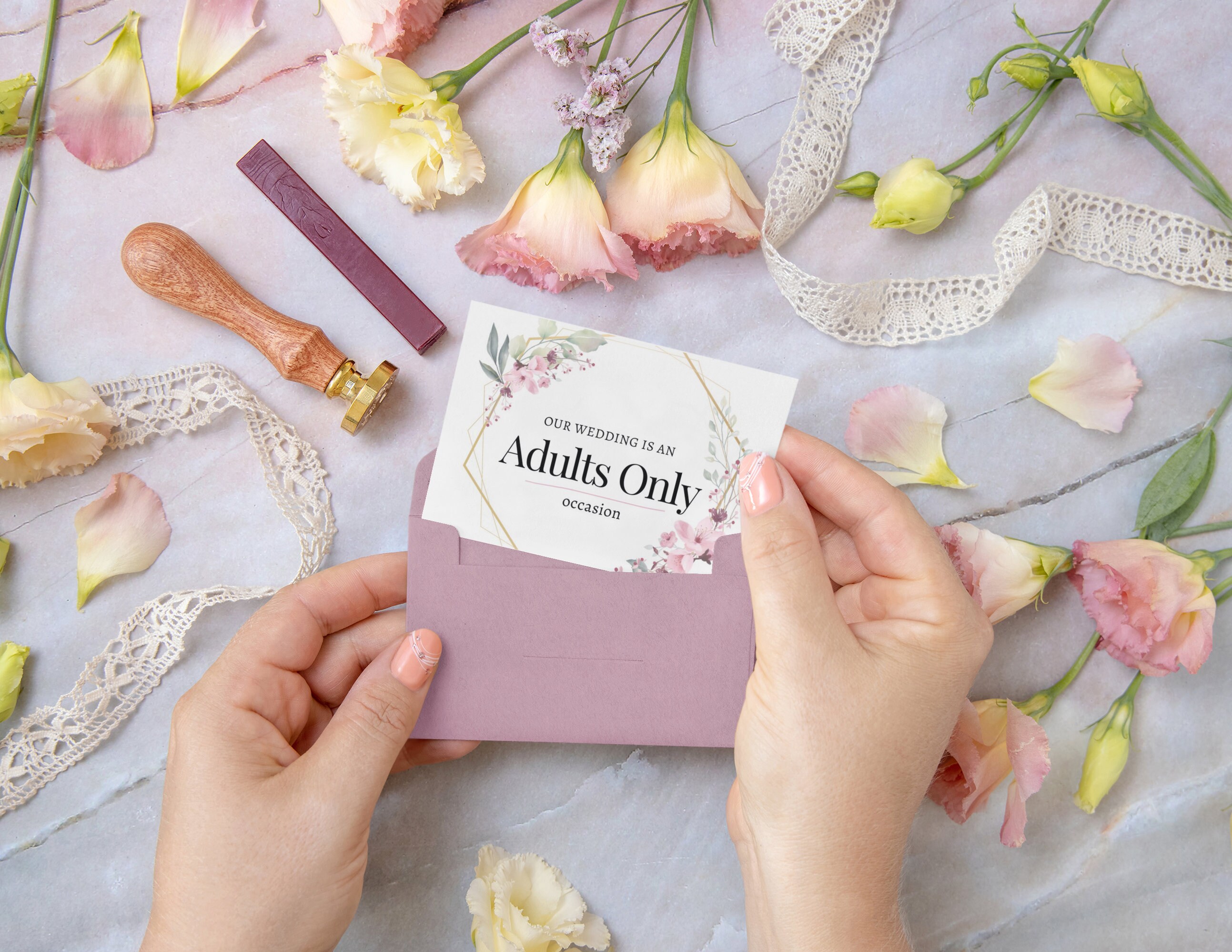 Printable 2-sided No Kids Wedding, No Children Allowed at Wedding ...