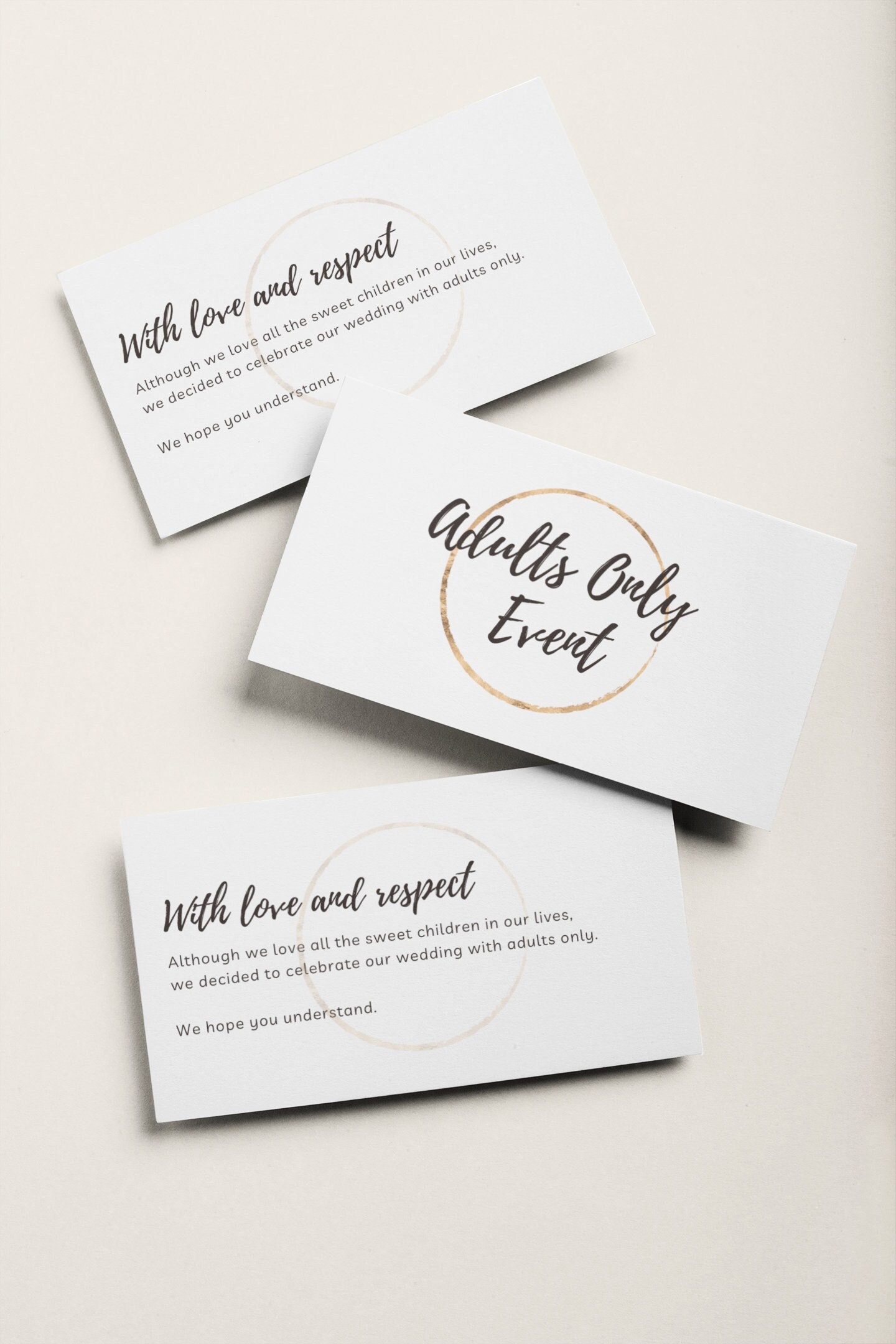 Printable 2-sided No Kids Wedding, No Children Allowed at Wedding ...