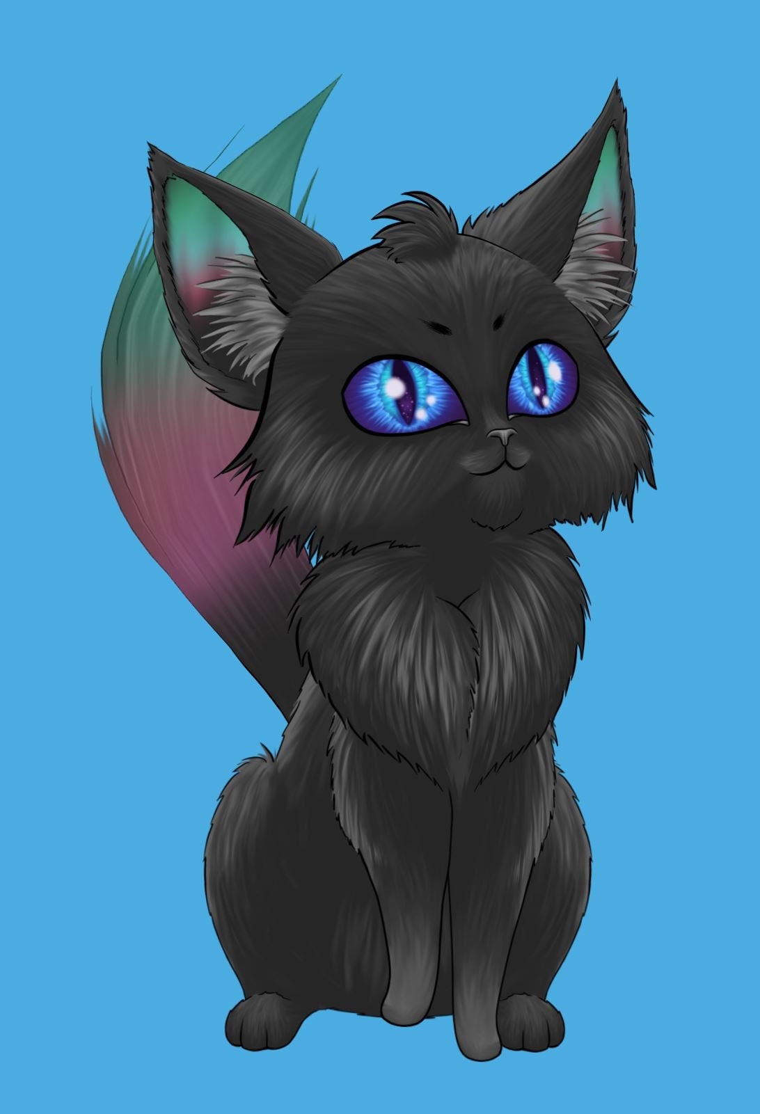 Celest | Premade Live 2D Cat Vtuber Avatar - Multiple Idle Animations ...