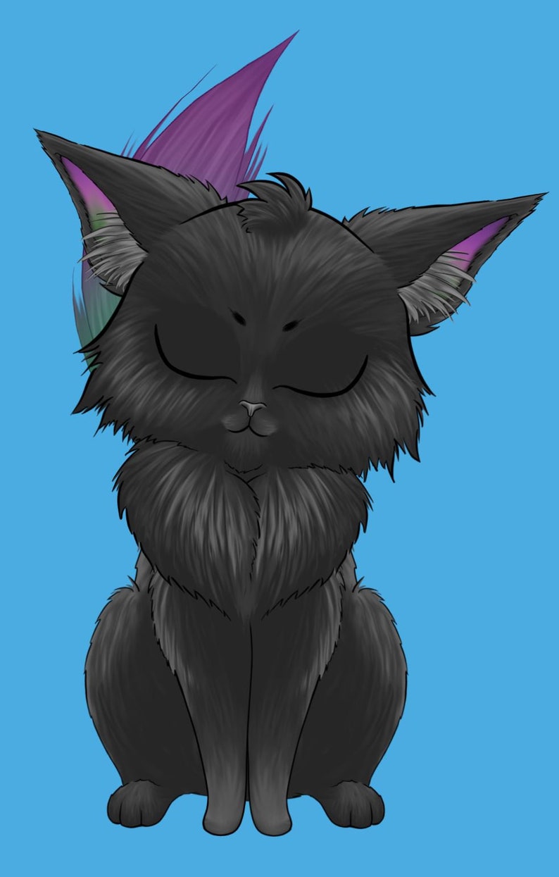 Celest | Premade Live 2D Cat Vtuber Avatar - Multiple Idle Animations ...