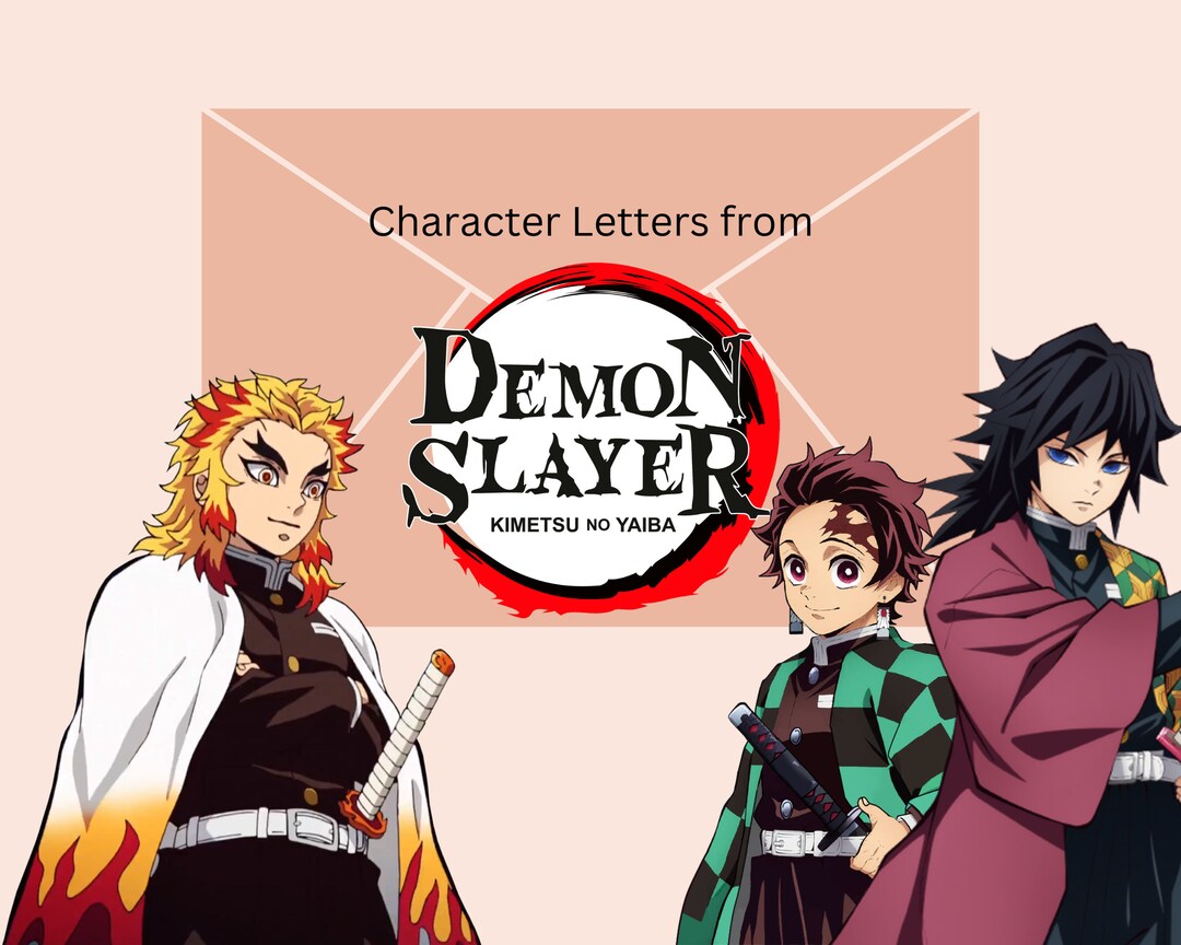 Demon Slayer Character Letters - Etsy