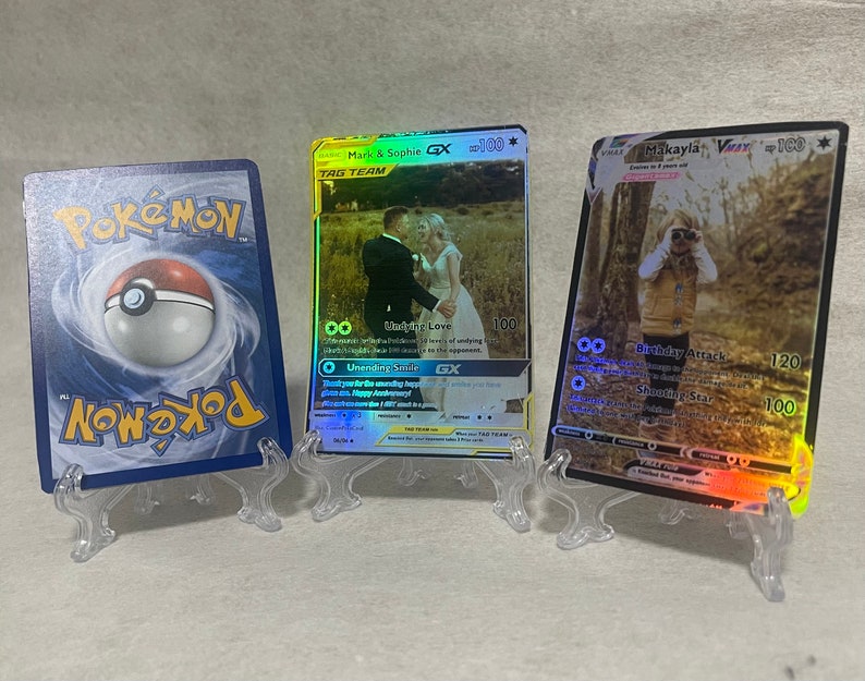 Custom Holographic Pokémon Card Print Your Own Personalized - Etsy