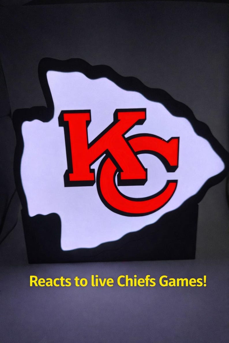 Kansas City Chiefs Touchdown Logo Light - Live Game Reaction ...