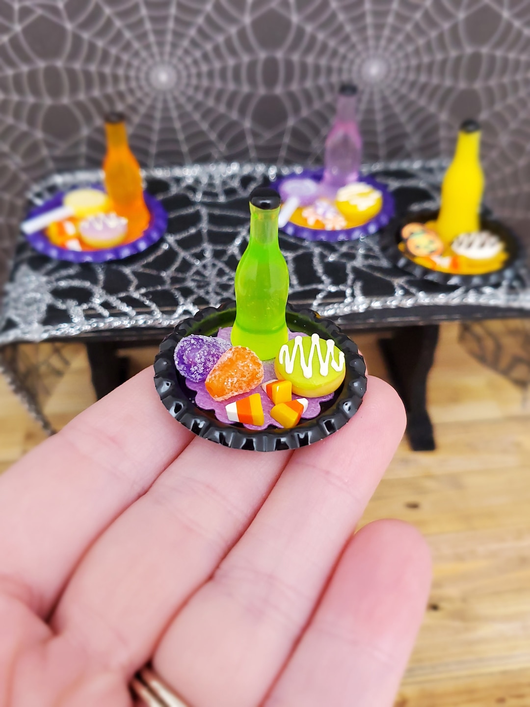 Miniature Halloween Candy Plate, 1:12 Scale Halloween Miniature ...
