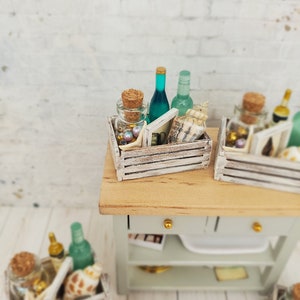 Miniature Dollhouse Beach Crate and Beach Sign, 1:12 Scale Miniature - Etsy