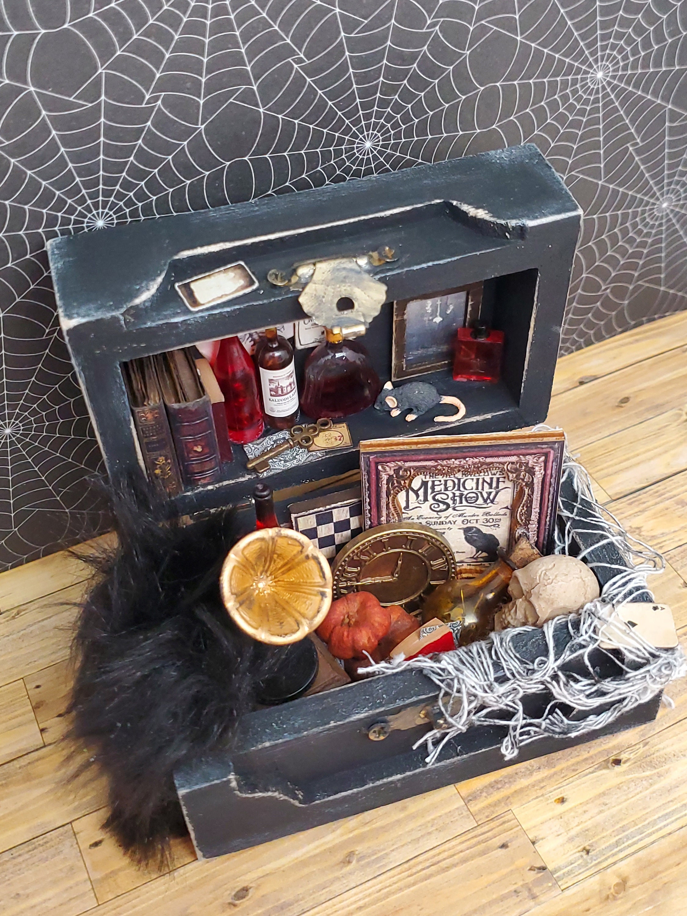 Miniature Halloween Chest, Haunted Dollhouse Miniature, 1:12 Scale ...