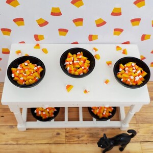 Miniature Candy Corn, Dollhouse Halloween Candy, Dollhouse Candy Bowl ...