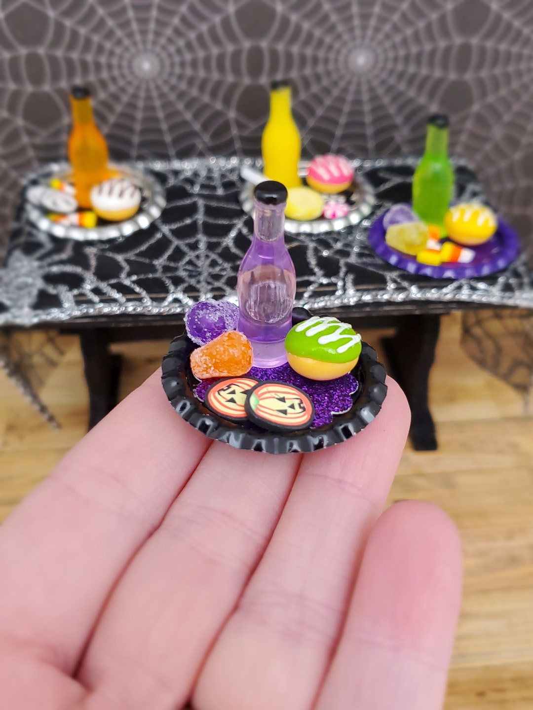 Miniature Halloween Candy Plate, 1:12 Scale Halloween Miniature ...