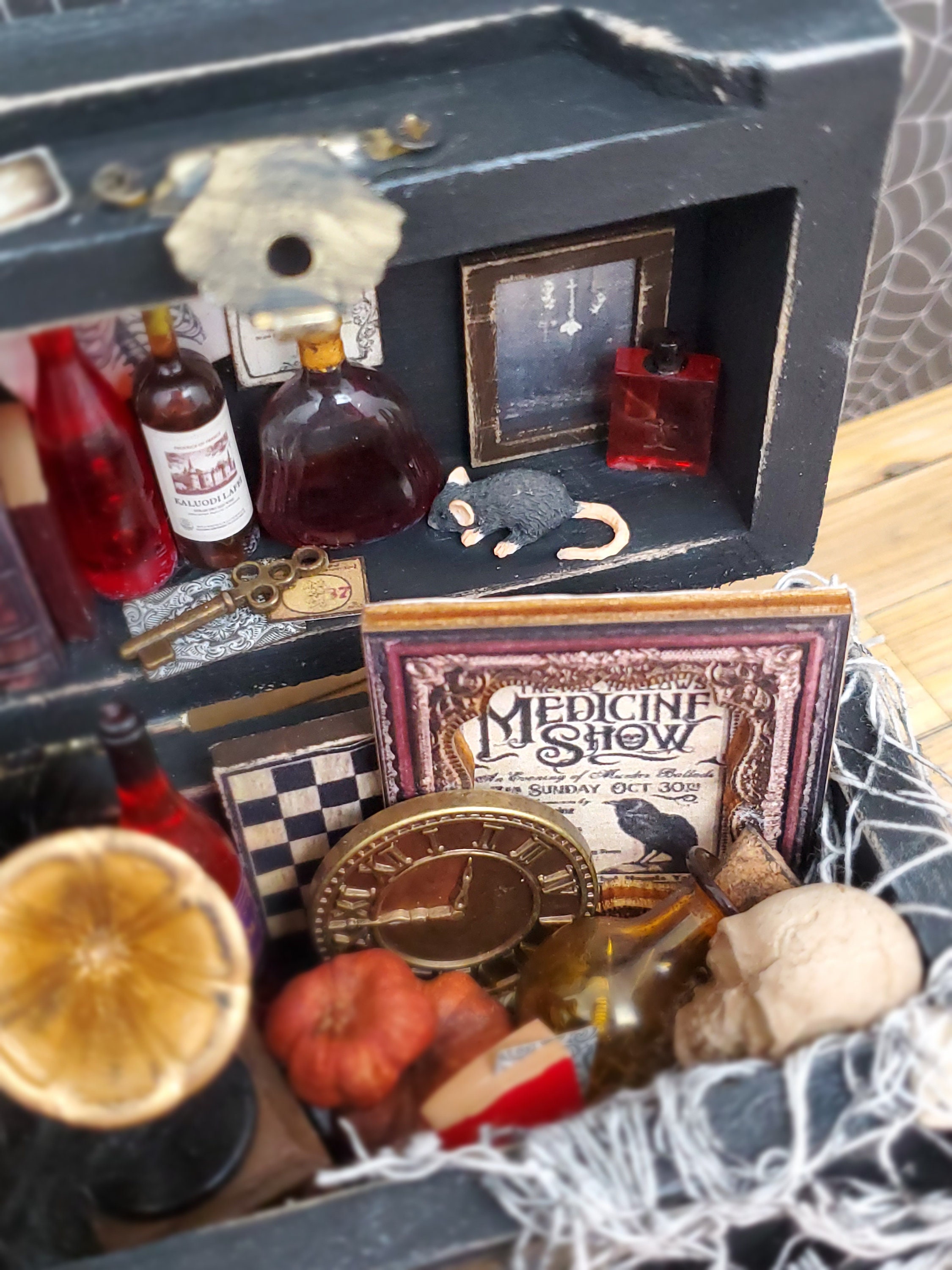 Miniature Halloween Chest, Haunted Dollhouse Miniature, 1:12 Scale ...