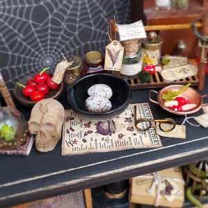 Miniature Witch Table, Haunted Dollhouse Table, 1:12 Scale Halloween ...
