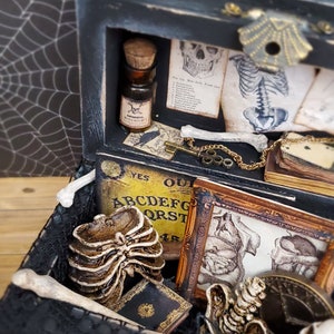 Miniature Halloween Chest, Haunted Dollhouse Miniature, 1:12 Scale ...