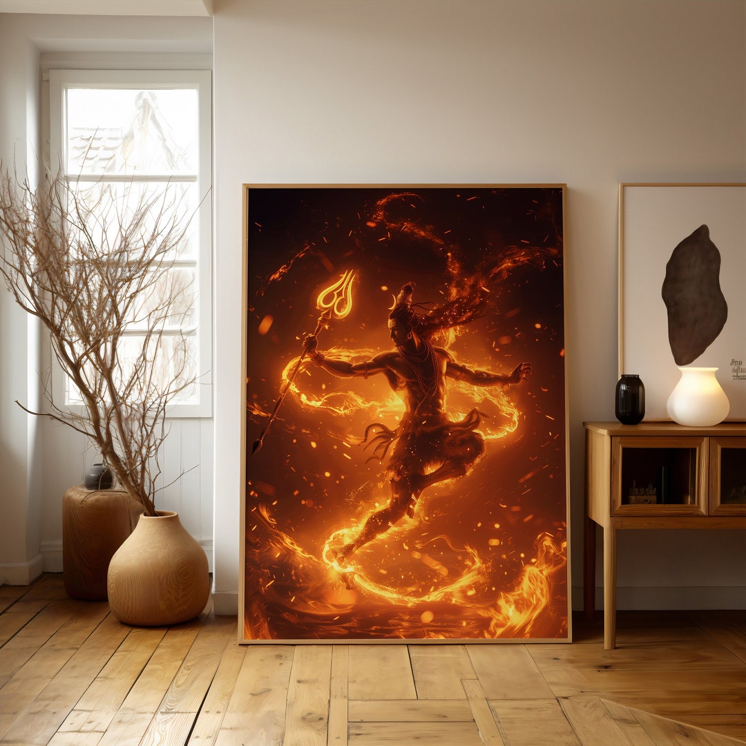 Lord Mahadev Wall Poster - Digital Art of Lord Shiv - Wall Art Print - Etsy