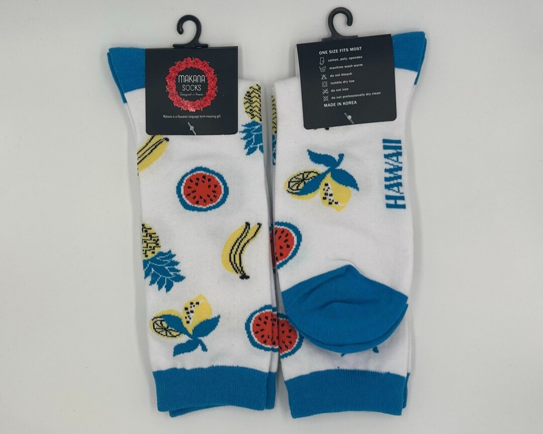 Hawaiian Socks/ Tropical Themed Socks/ Dress Socks / Stylish Socks ...