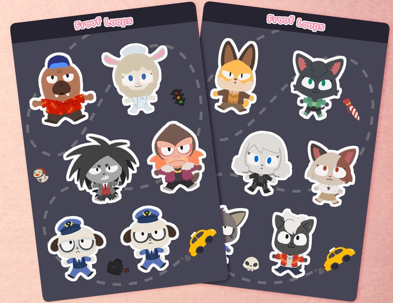Odd Taxi Sticker Sheet | Holographic Glossy Laminate | Vinyl Stickers ...