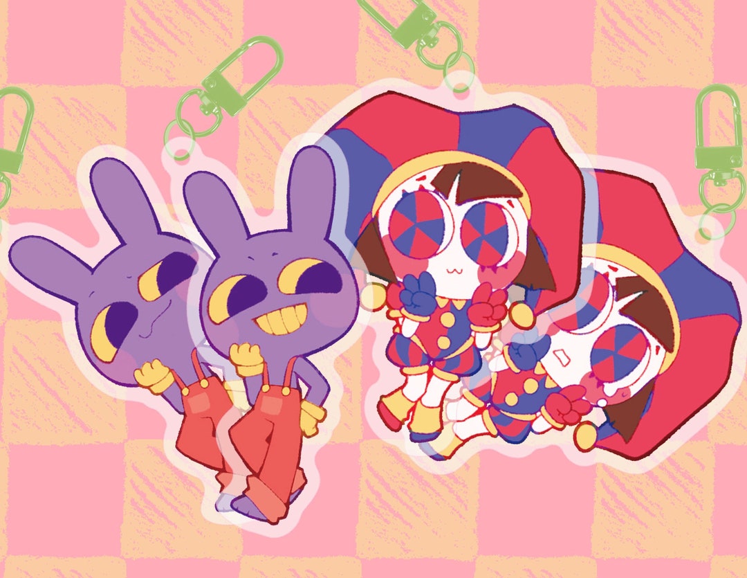 Amazing Digital Circus Charms 2.5 Inch Clear Acrylic Charm Keychain - Etsy