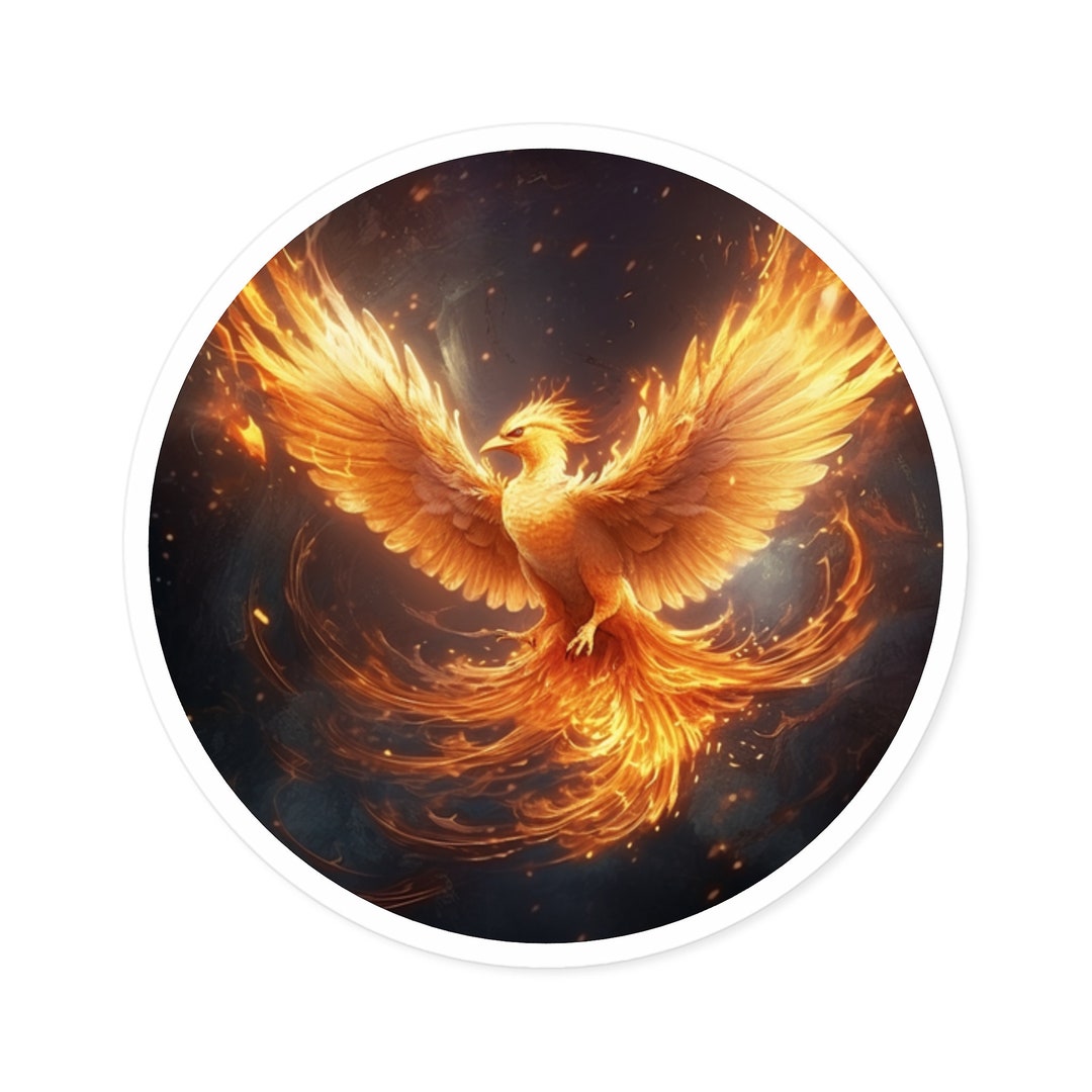 Phoenix Sticker, Bird Sticker, Laptop Sticker, Water Bottle Sticker ...