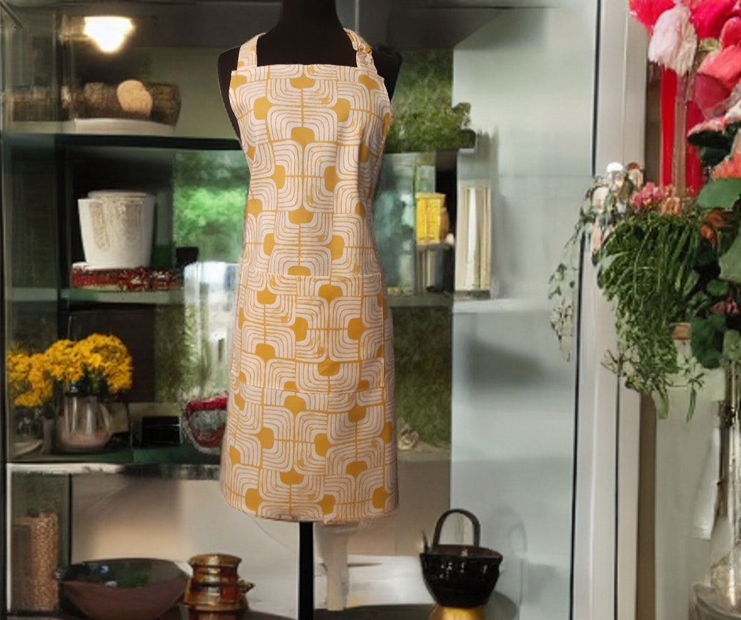 Yellow Apron, Kitchen Apron, Women's Apron, Mom Gift, Grandma Gift ...