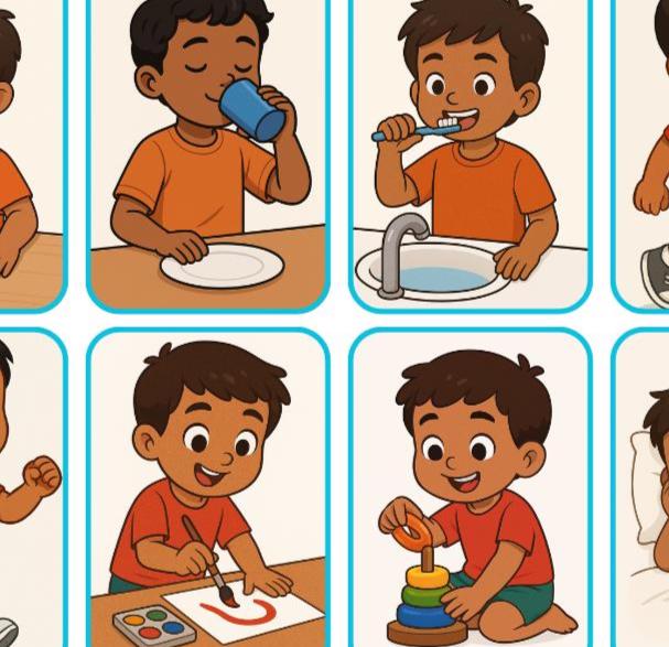 Action Verbs Flash Cards Children Preschool Educational Activity Kids ...