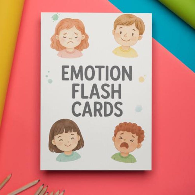 Watercolor Emotion Flashcards for Kids | Printable SEL Tool for ...