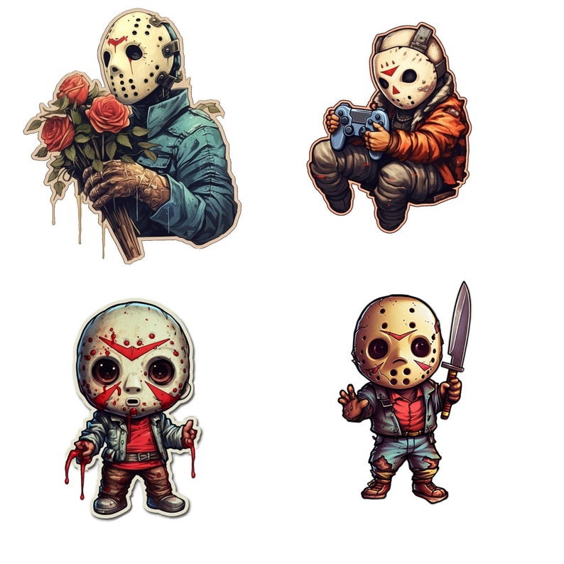 20 Cute Jason Voorhees Sticker Pack - Etsy