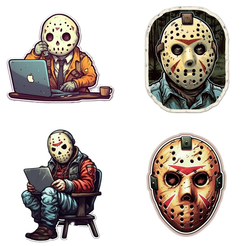 20 Cute Jason Voorhees Sticker Pack - Etsy