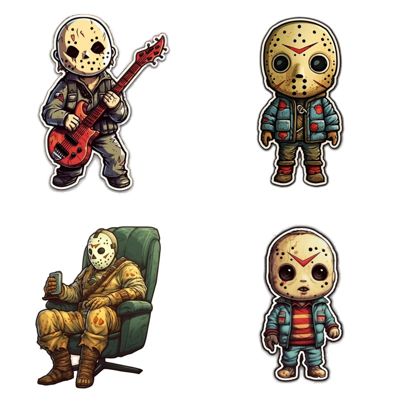 20 Cute Jason Voorhees Sticker Pack - Etsy