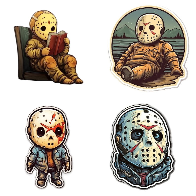 20 Cute Jason Voorhees Sticker Pack - Etsy