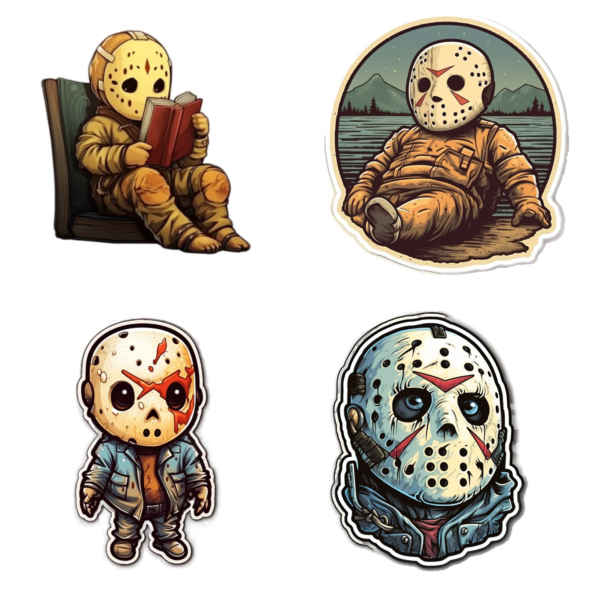 20 Cute Jason Voorhees Sticker Pack - Etsy