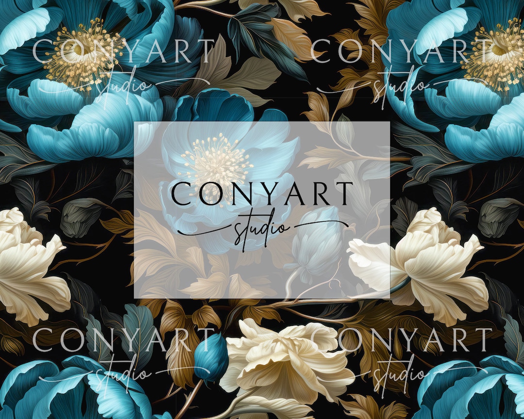 Mystic Flowers 0059 Seamless Pattern Repeat File for Fabric Printing Sublimation Printing ...