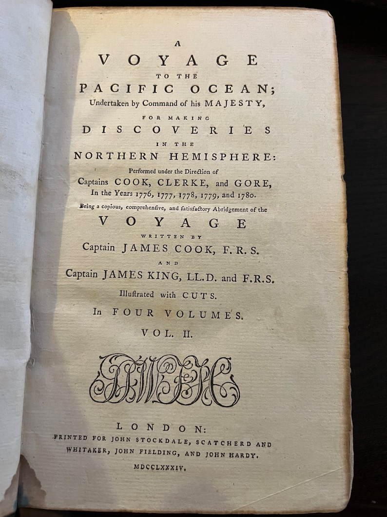 1785 Captain James Cooks Voyage to the Pacific Ocean - Etsy