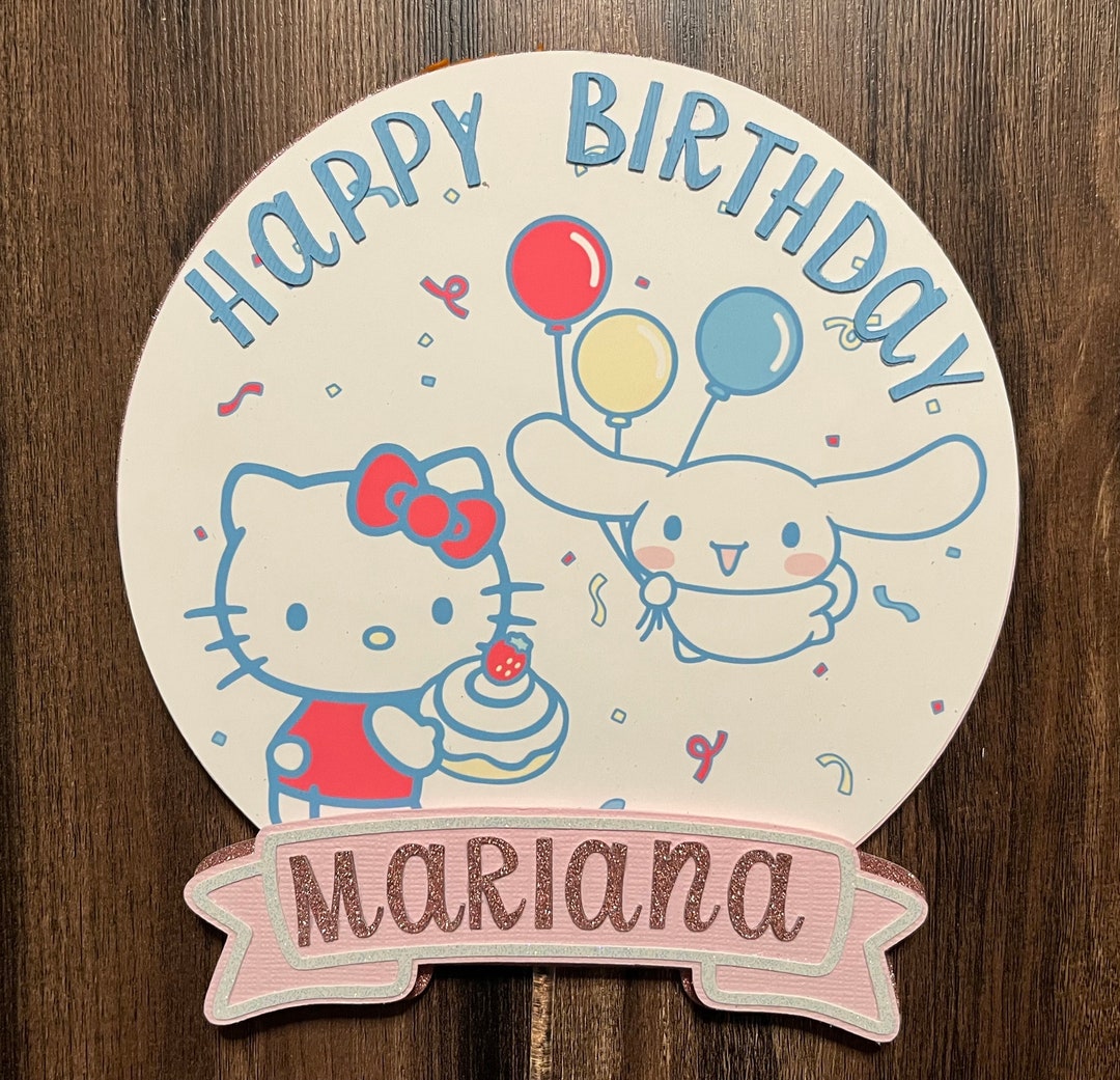 Hello Kitty Birthday Cake Topper! - Etsy