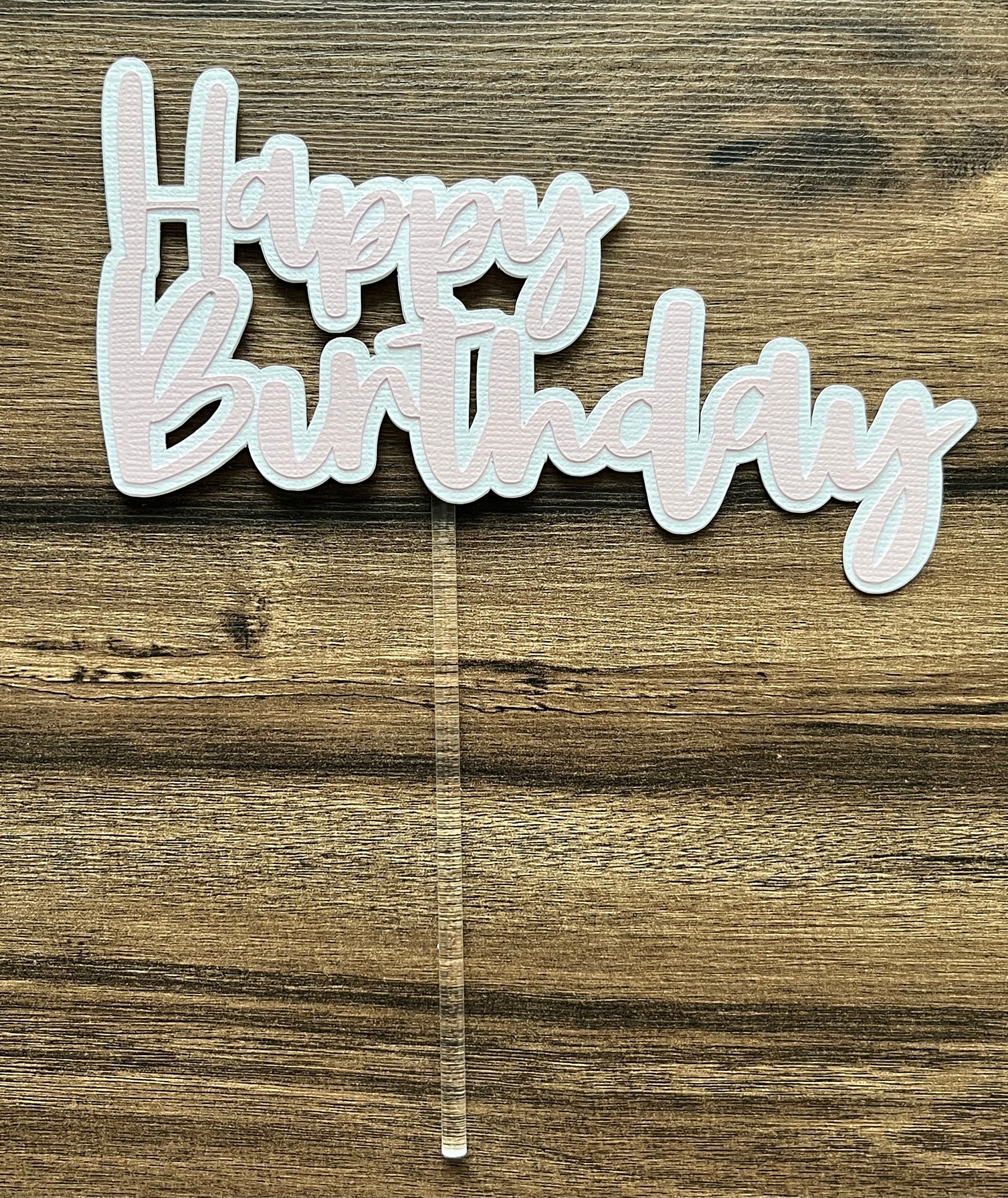 Happy Birthday Cake Topper - Etsy