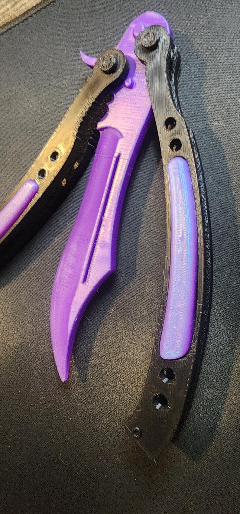 Galaxy Purple Butterfly Knife - Etsy