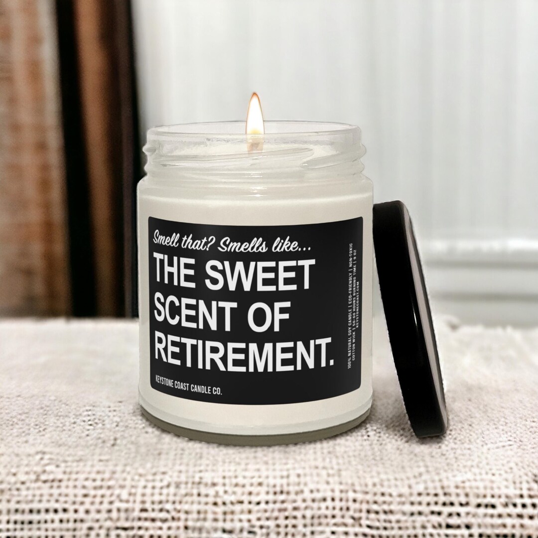 Retirement Candle, Soy Candle, Retirement Gift, Retirement Scent, Gift ...