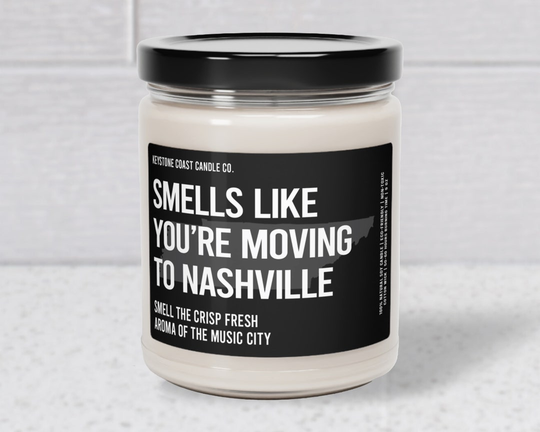 Smells Like Your Moving to Nashville Scented Soy Candle, 9oz, Black ...